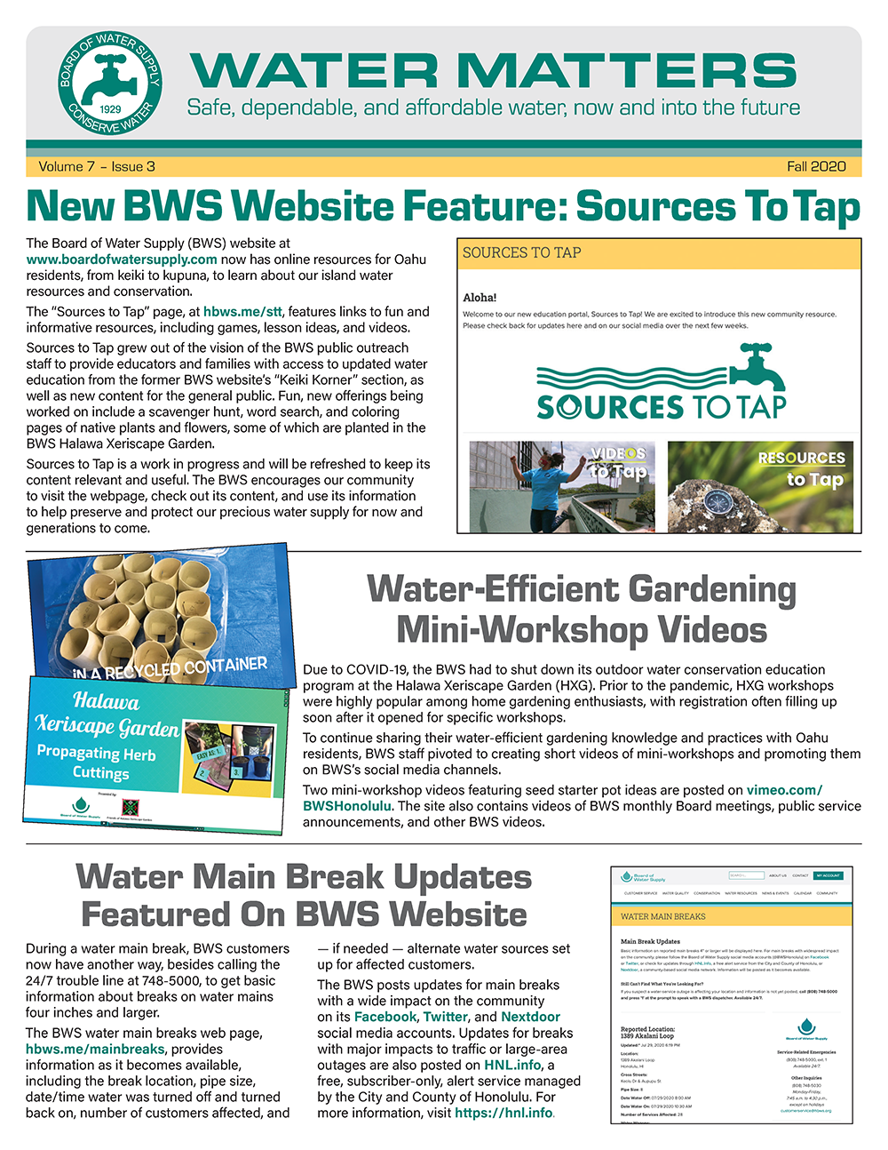 Water Matters - Board of Water Supply